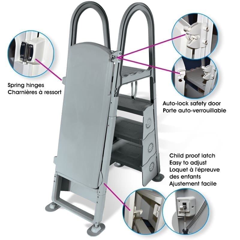 Superior Quality Security A-frame Ladder – CPI Pool Products