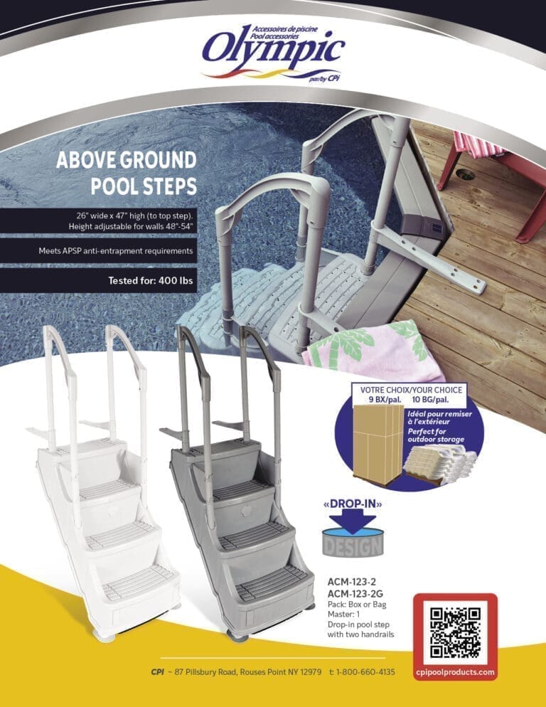 Drop in pool steps for Above Ground Pool | CPI Pool Products